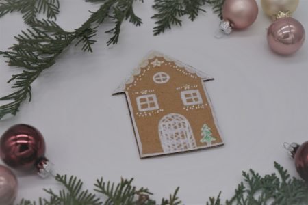 Gingerbread House Christmas Card DIY & Template